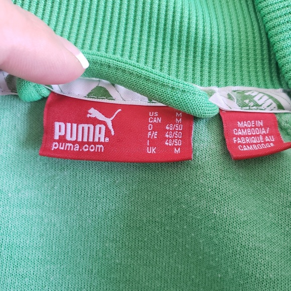 Puma | Jackets & Coats | Vintage Puma Lime Green Zip Front Track Jacket ...